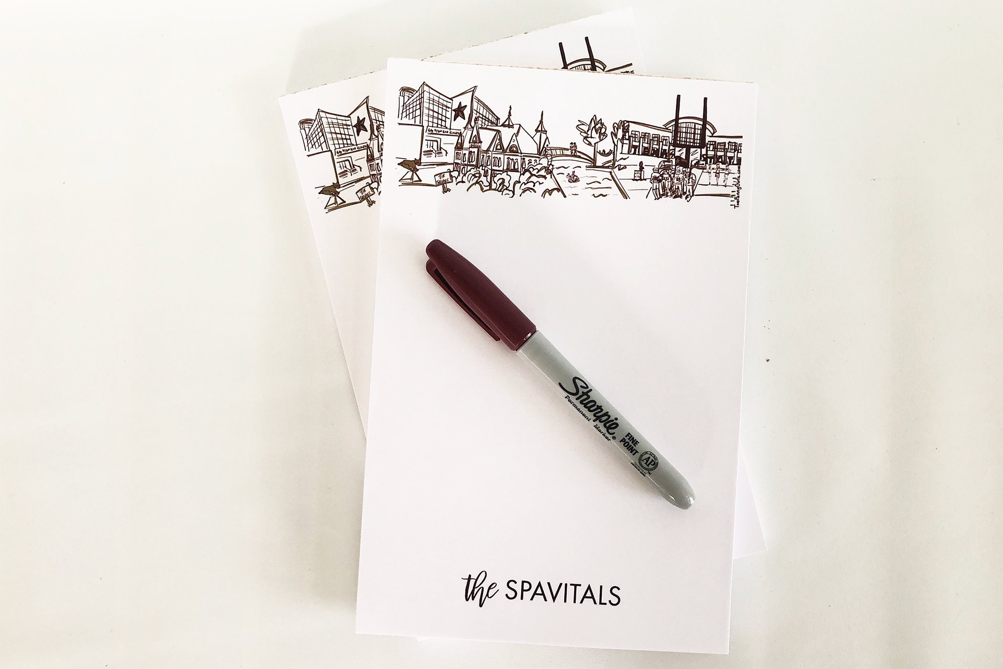 Personalized Notepad Set texas State University Campus - Etsy