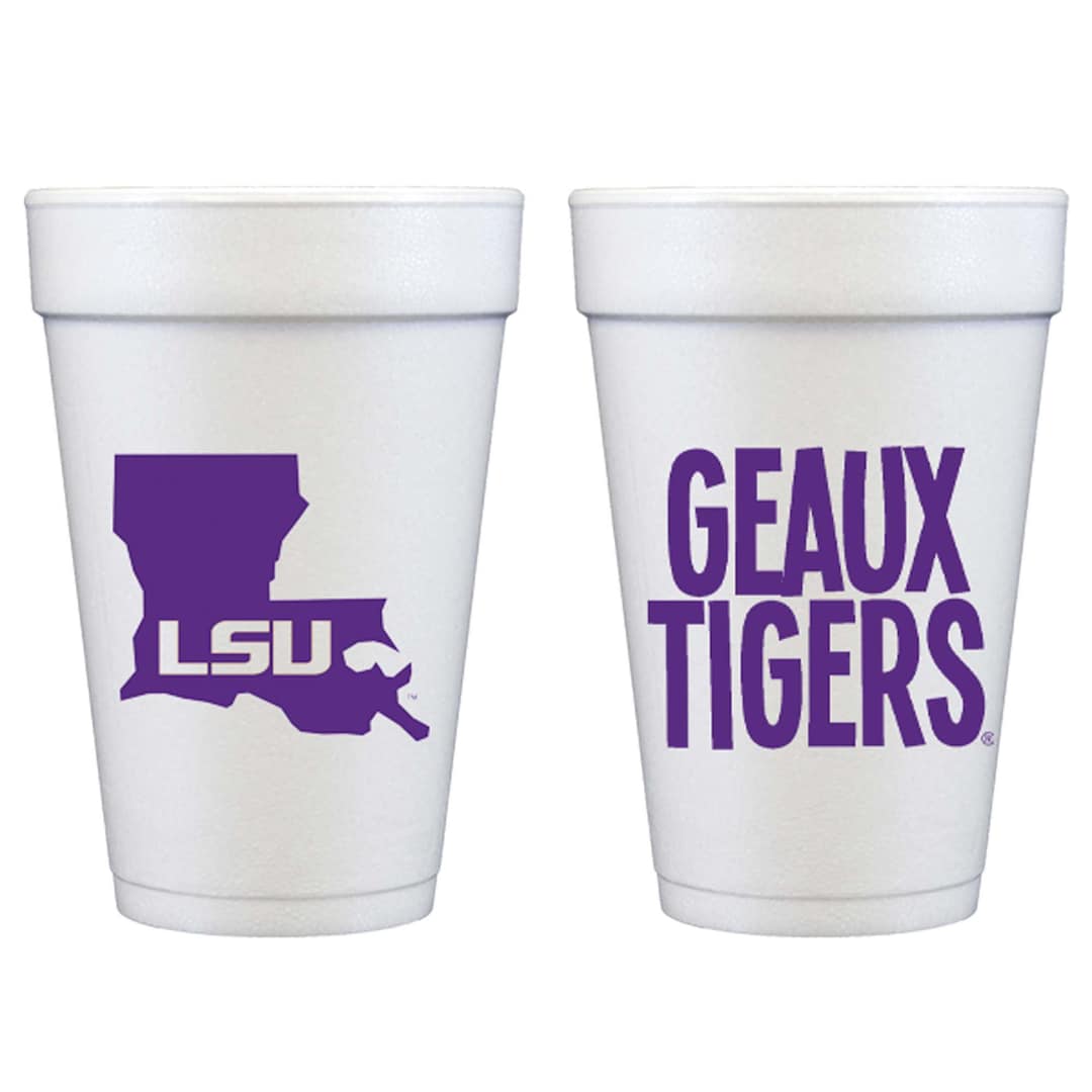 Louisiana State University (LSU) Logo/geaux Tigers {styrofoam Cup 10 ...
