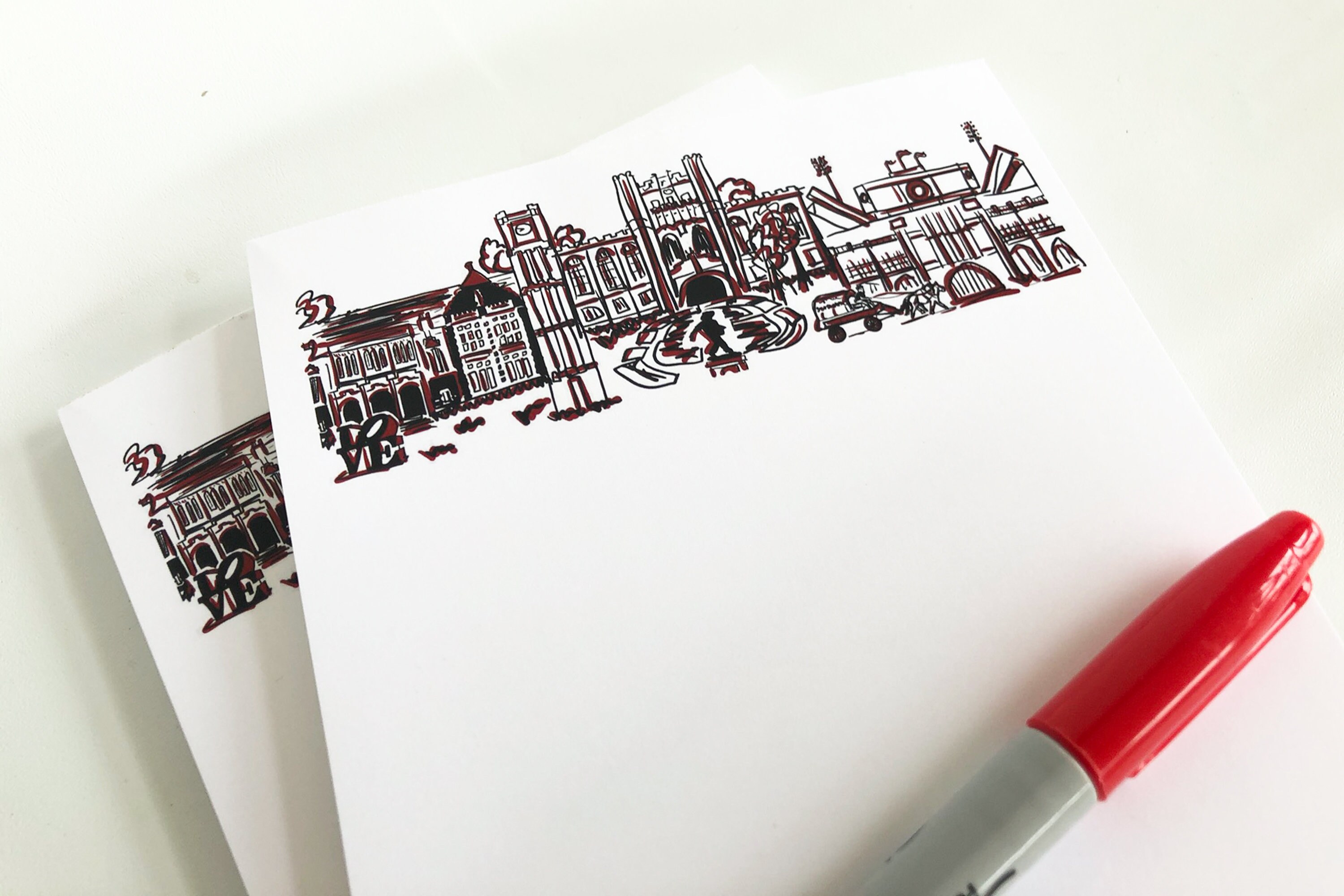 Personalized Notepad Set university of Oklahoma Sooner Campus - Etsy