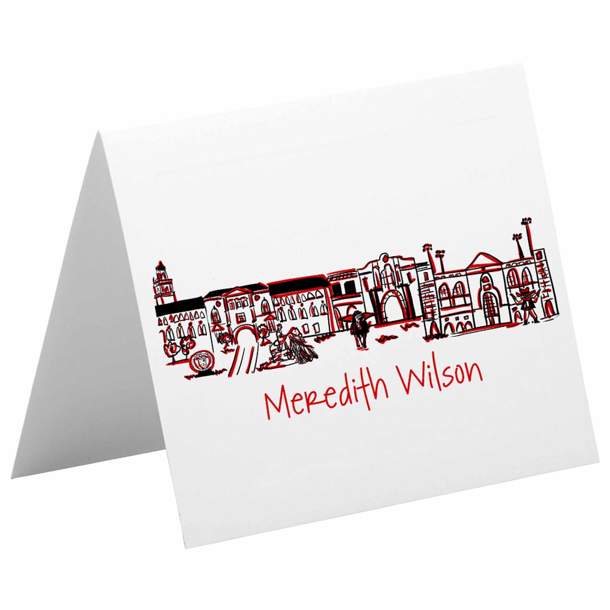 Personalized Foldover Notecard Stationery Set {texas Tech University ...