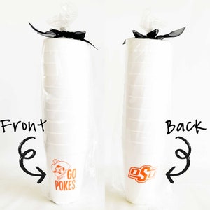 Oklahoma State University Logo/go Pokes {styrofoam Cup 10 Pack} - Etsy
