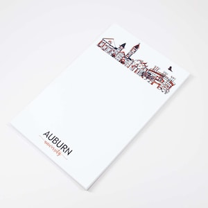 Auburn University Campus Skyline Notepad - Auburn, Alabama - Etsy