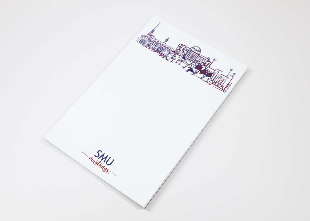 Southern Methodist University (SMU) Campus Skyline Notepad – Dallas - Etsy