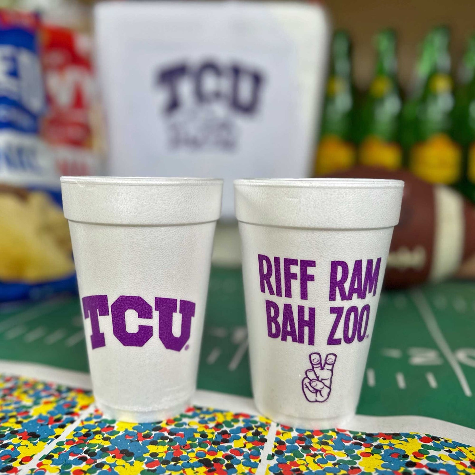 Texas Christian University (TCU) Riff Ram Bah Zoo {foam Cup 10 Pack} - Etsy