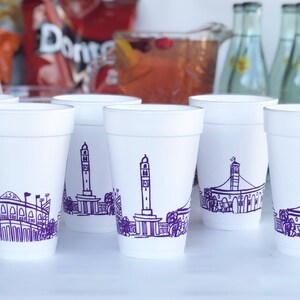Styrofoam Cup 10 Pack LSU Tigers-baton Rouge, Louisiana Campus Skyline ...