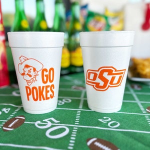 Oklahoma State University Logo/go Pokes {styrofoam Cup 10 Pack} - Etsy