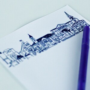 Personalized Notepad Set {texas Christian University Campus Skyline ...