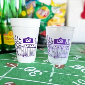 Styrofoam Cup 10 Pack {LSU Tigers-baton Rouge, Louisiana Campus Skyline ...