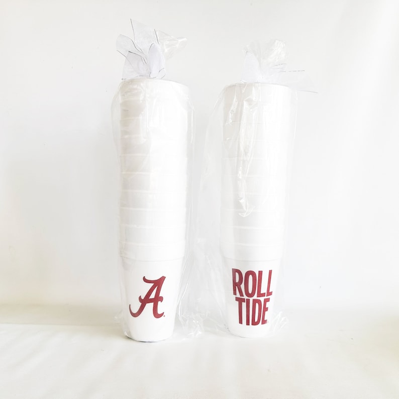 University of Alabama/roll Tide {styrofoam Cup 10 Pack} - Etsy