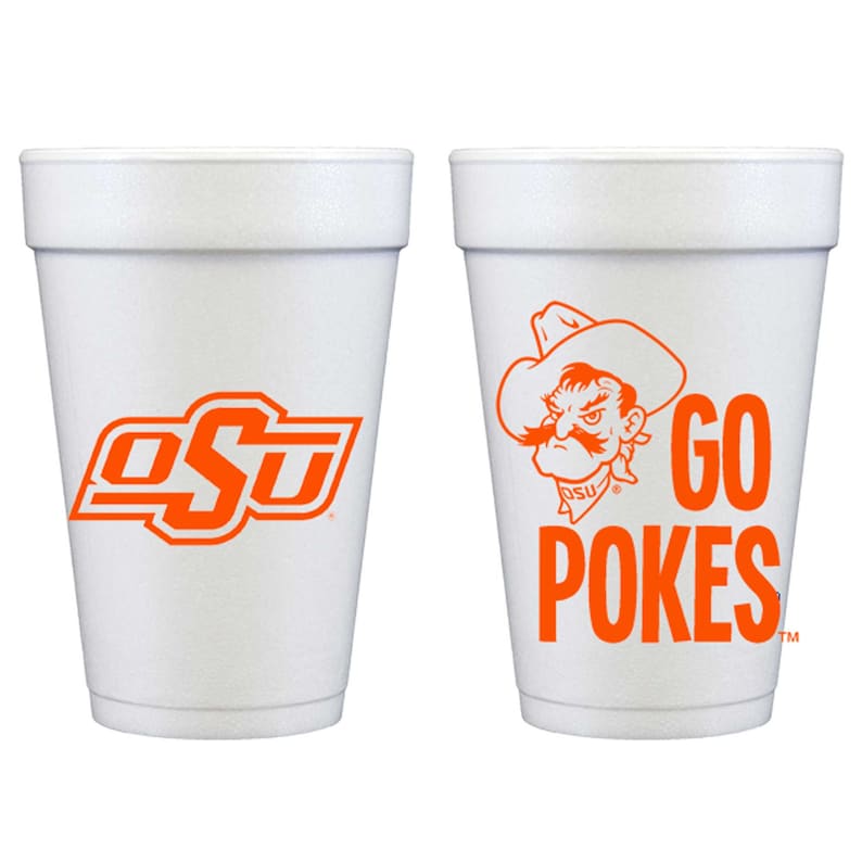 Oklahoma State University Logo/go Pokes styrofoam Cup 10 - Etsy