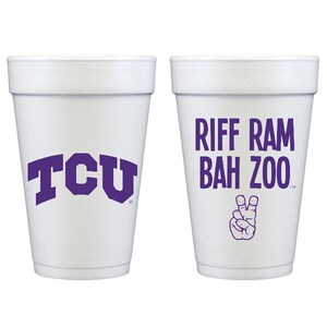 Texas Christian University (TCU) Riff Ram Bah Zoo {foam Cup 10 Pack} - Etsy