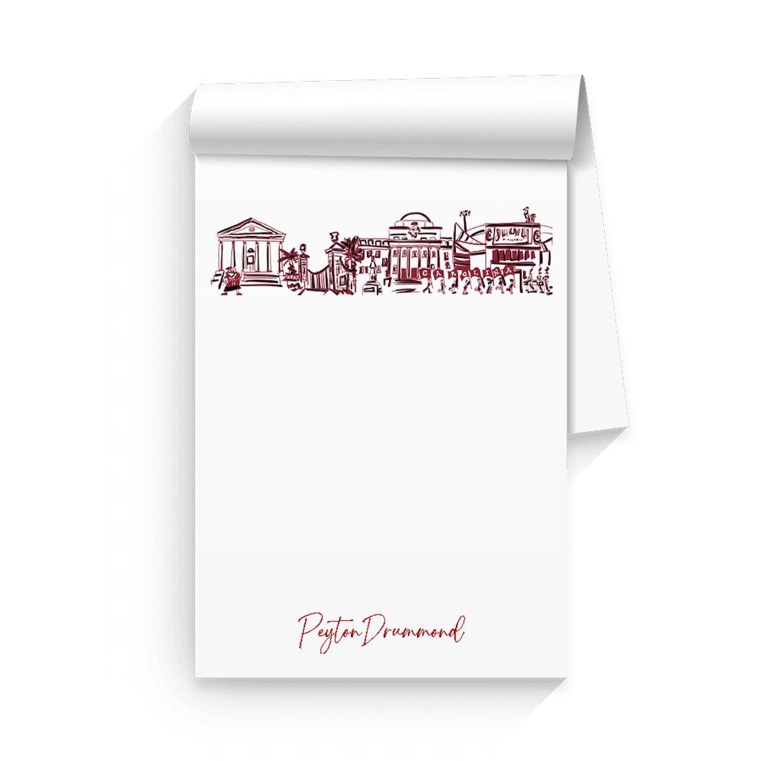 Personalized Notepad Set {university of South Carolina Skyline ...