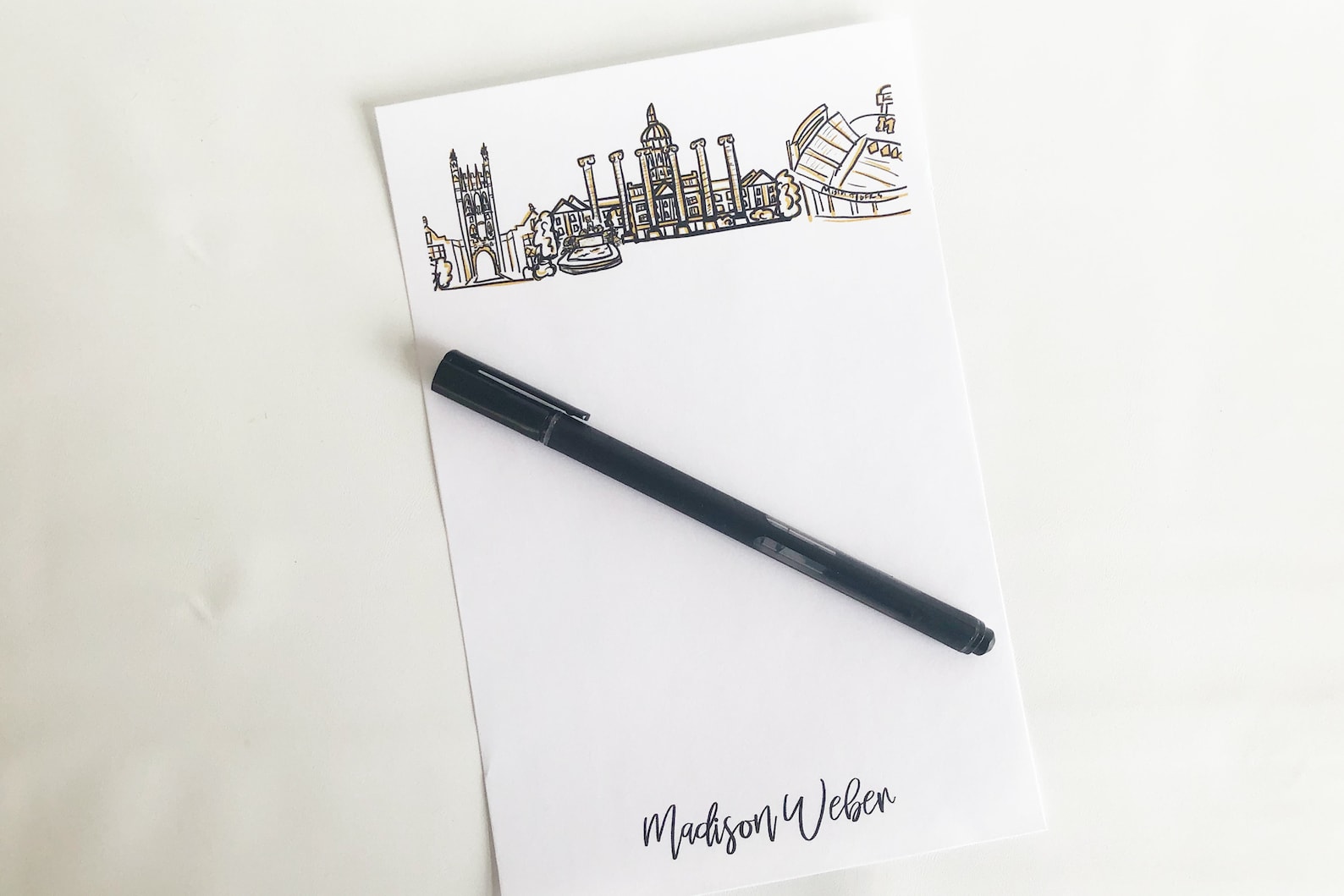 Personalized Notepad Set university of South Carolina Skyline - Etsy