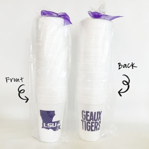 Louisiana State University (LSU) Logo/geaux Tigers {styrofoam Cup 10 ...