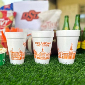 Oklahoma State University Skyline - Stillwater {foam Cup 10 Pack} - Etsy