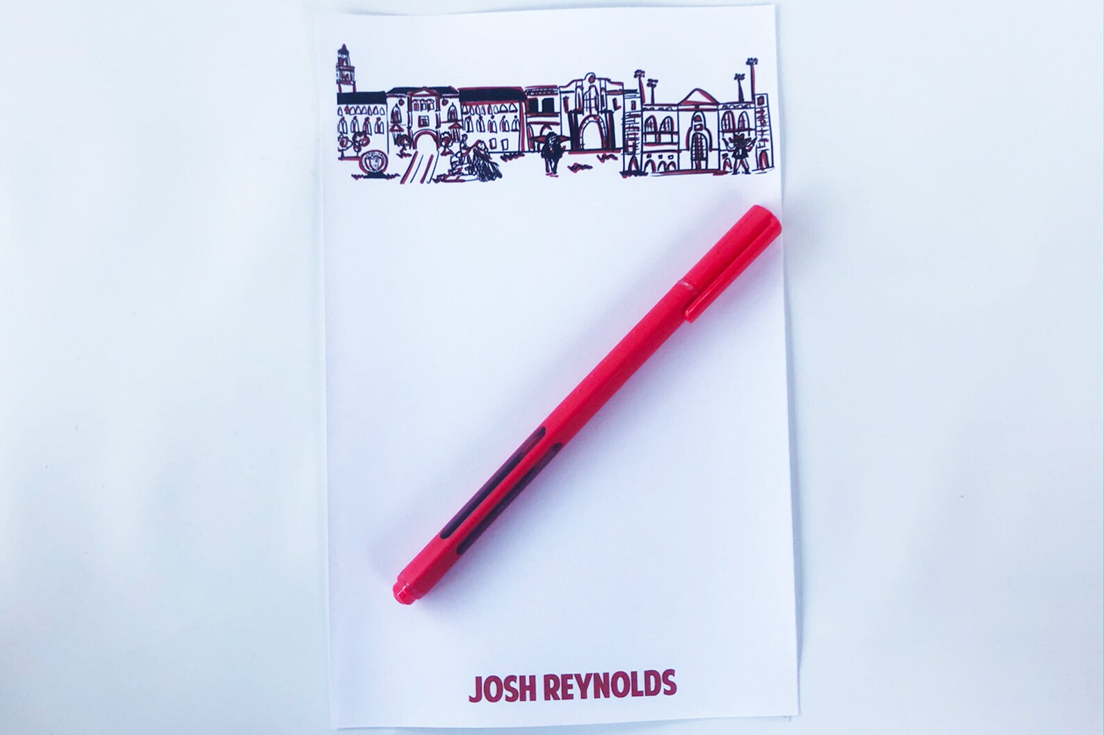 Personalized Notepad Set {texas Tech University Campus Skyline ...
