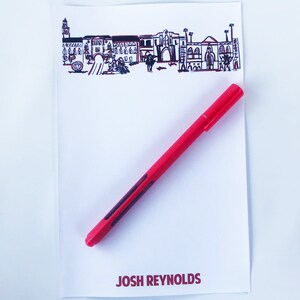Personalized Notepad Set {texas Tech University Campus Skyline ...