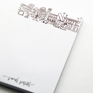 Personalized Notepad Set texas A&M University Campus Skyline Landmarks ...