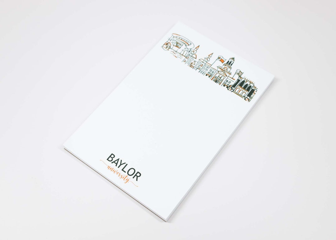 Baylor University Campus Skyline Notepad – Waco - Etsy