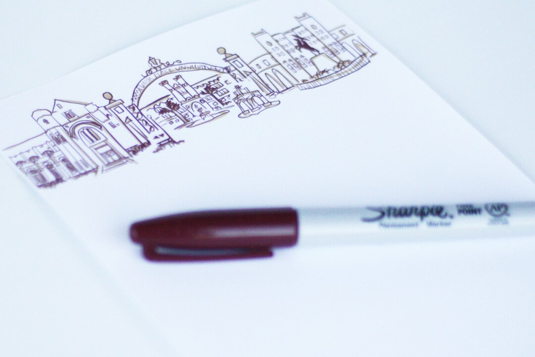 Personalized Notepad Set {florida State Seminoles Landmarks in ...