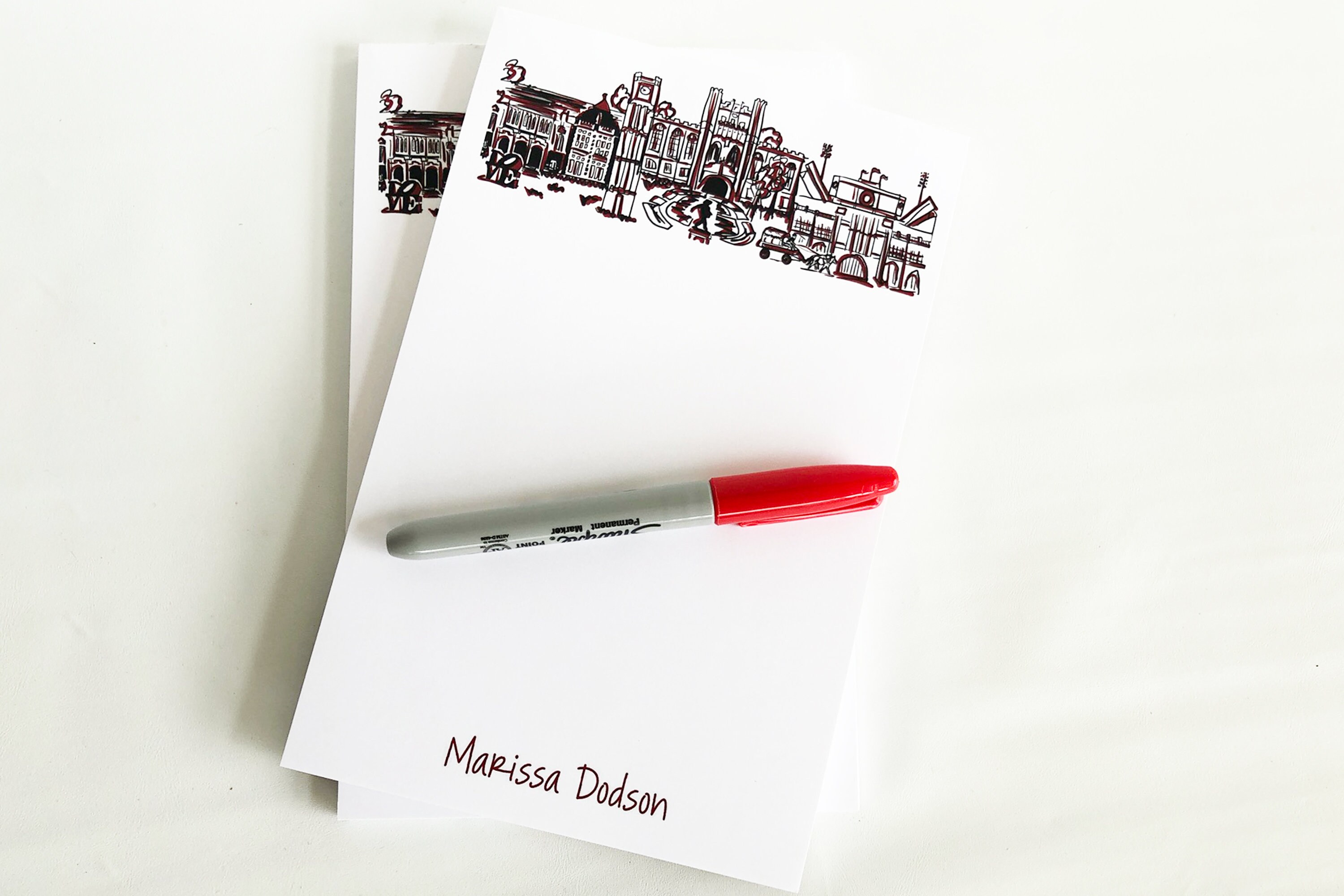 Personalized Notepad Set university of Oklahoma Sooner Campus - Etsy