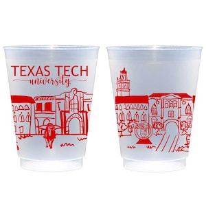 Texas Tech University Campus Landmarks Frosted Roadie Cup 10 Pack - Etsy