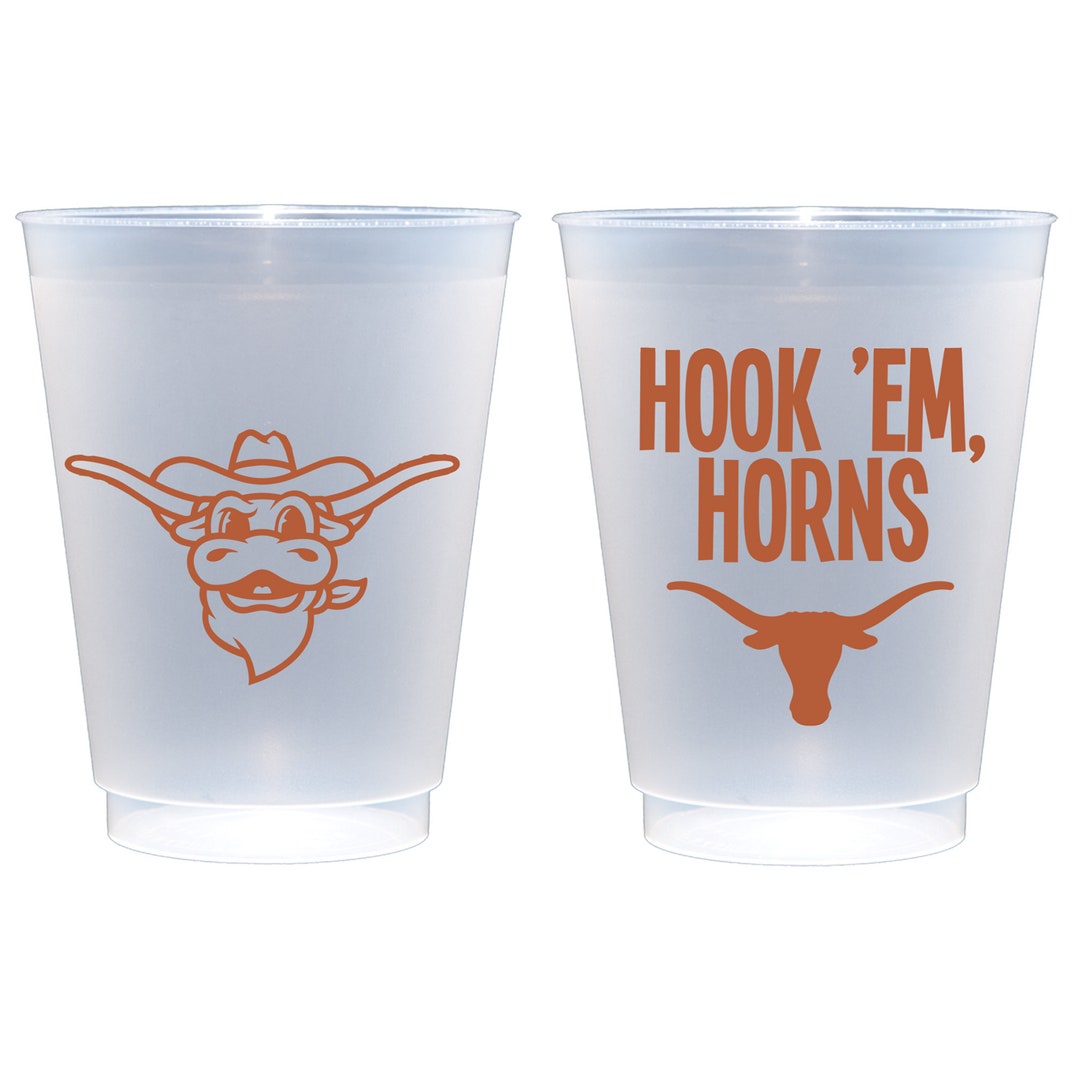 University of Texas - Austin Logo/hook 'em Horns {frosted Roadie Cup 10 ...
