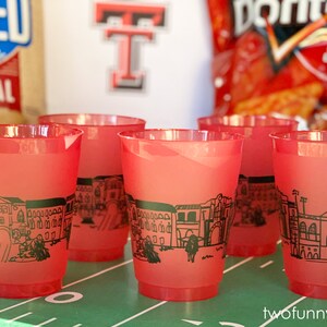 Texas Tech University Campus Landmarks Red Frosted Roadie Cup | Etsy