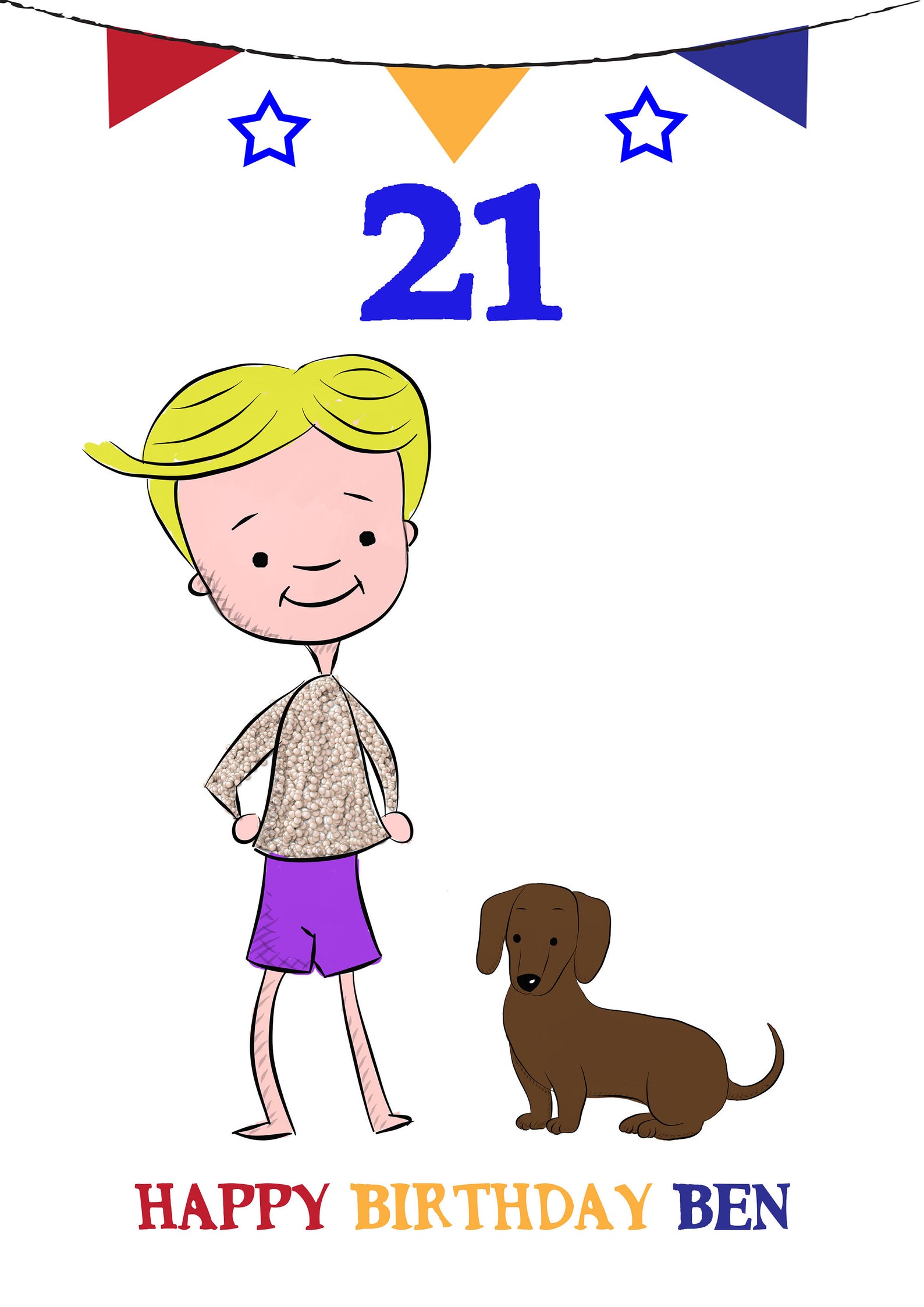 Custom Portrait 21st Birthday Print Cartoon Portrait Custom - Etsy