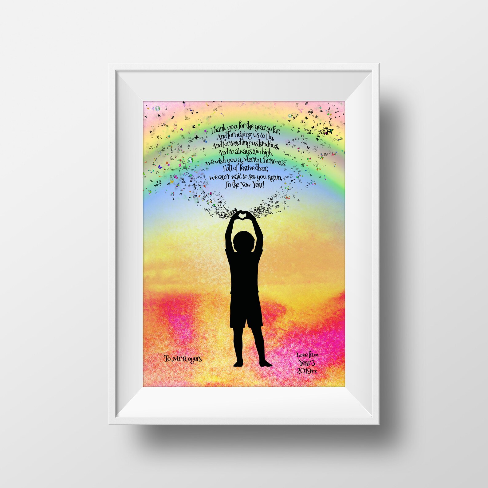 Teacher Appreciation Gift PRINT VERSION Personalised With | Etsy