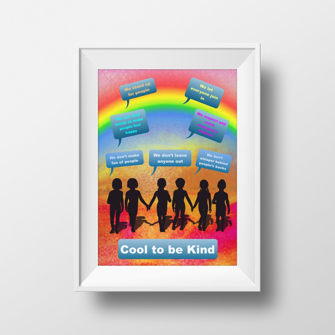 Cool to Be Kind Poster Anti-bullying Poster Classroom - Etsy