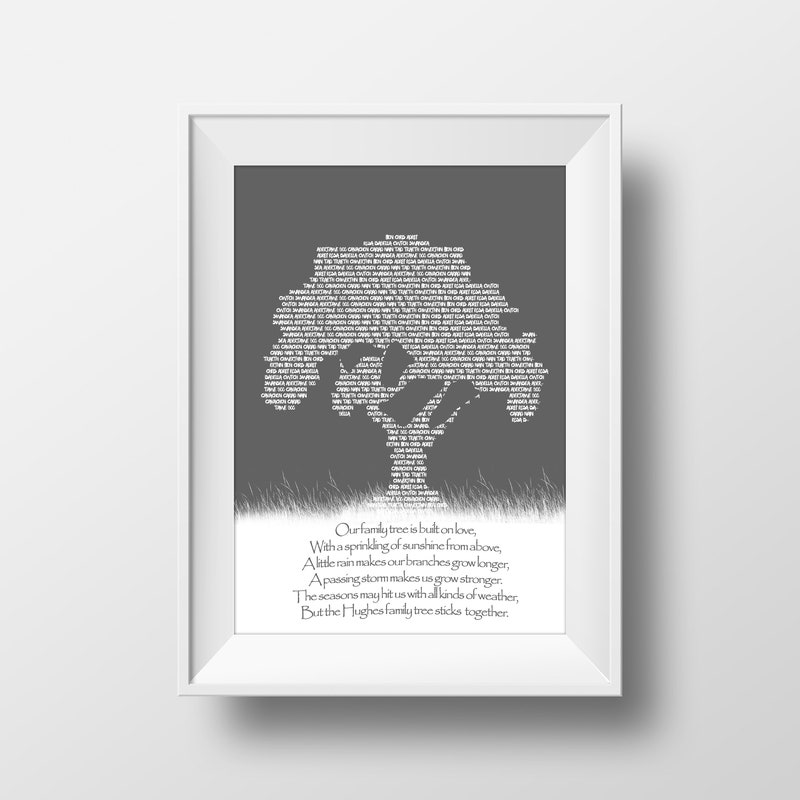 Tree Word Art - Etsy