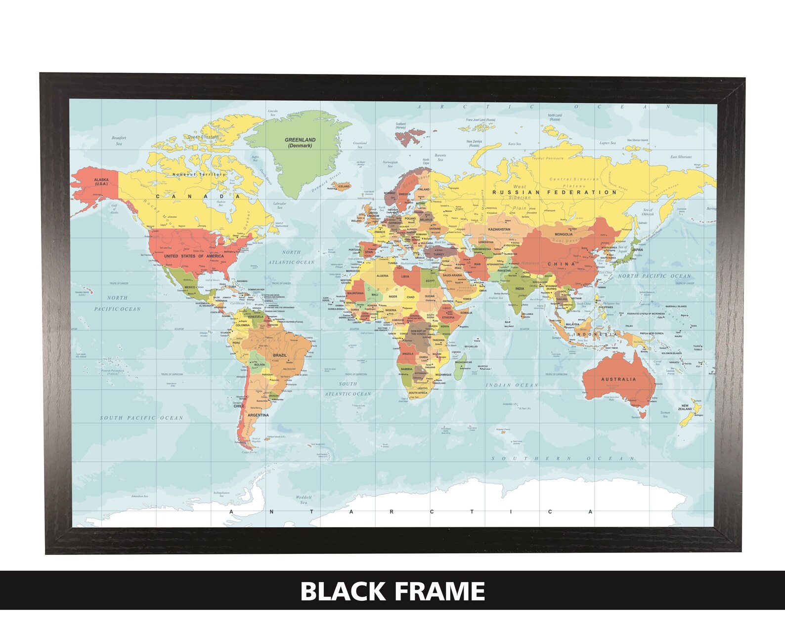Pushpin Cork & Canvas World Map 36 X 24 or | Etsy