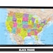 Detailed Pushpin USA Map | 36" X 24" or 24" X 18" - Etsy Canada