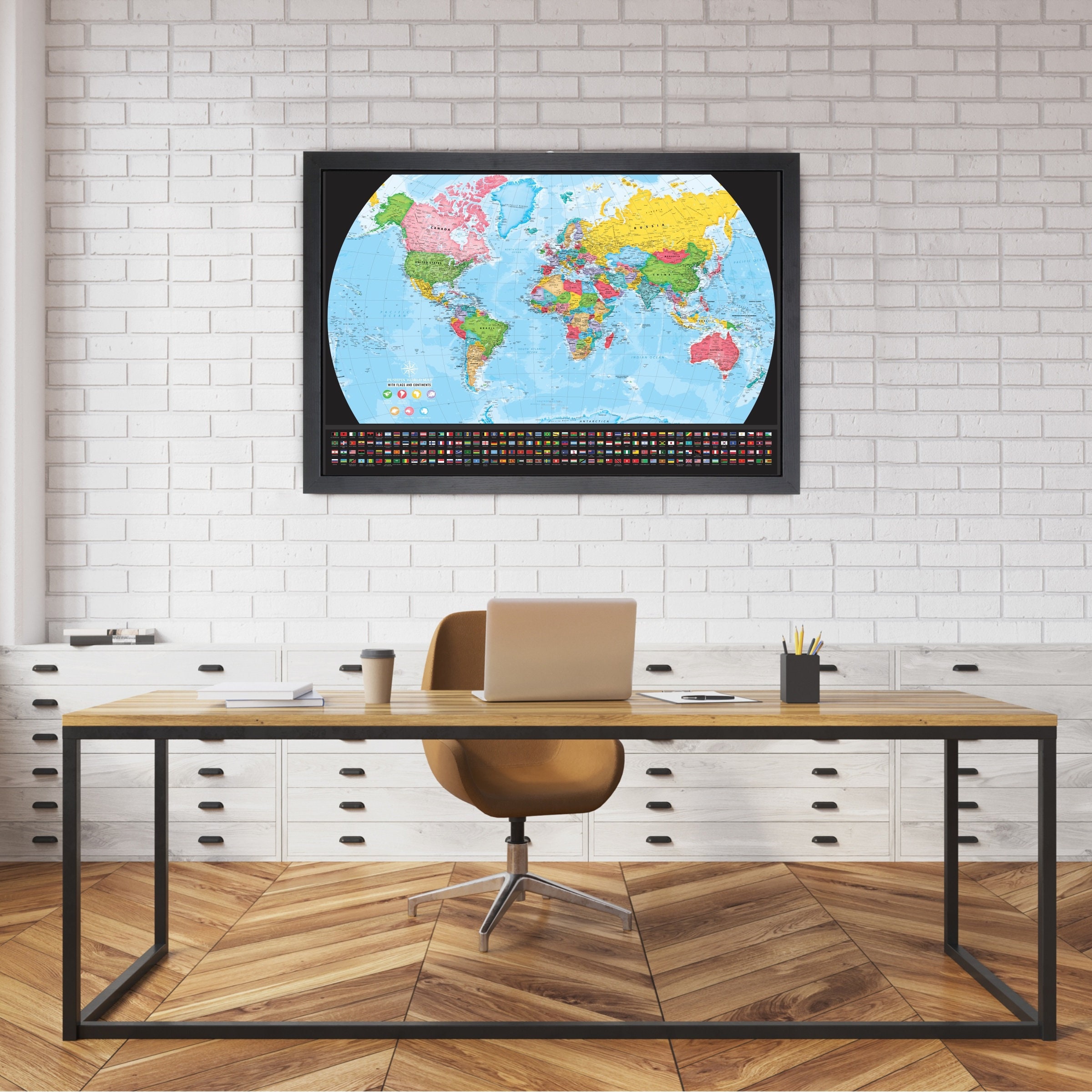 Extremely Detailed Pushpin World Map 36 X 24 or | Etsy