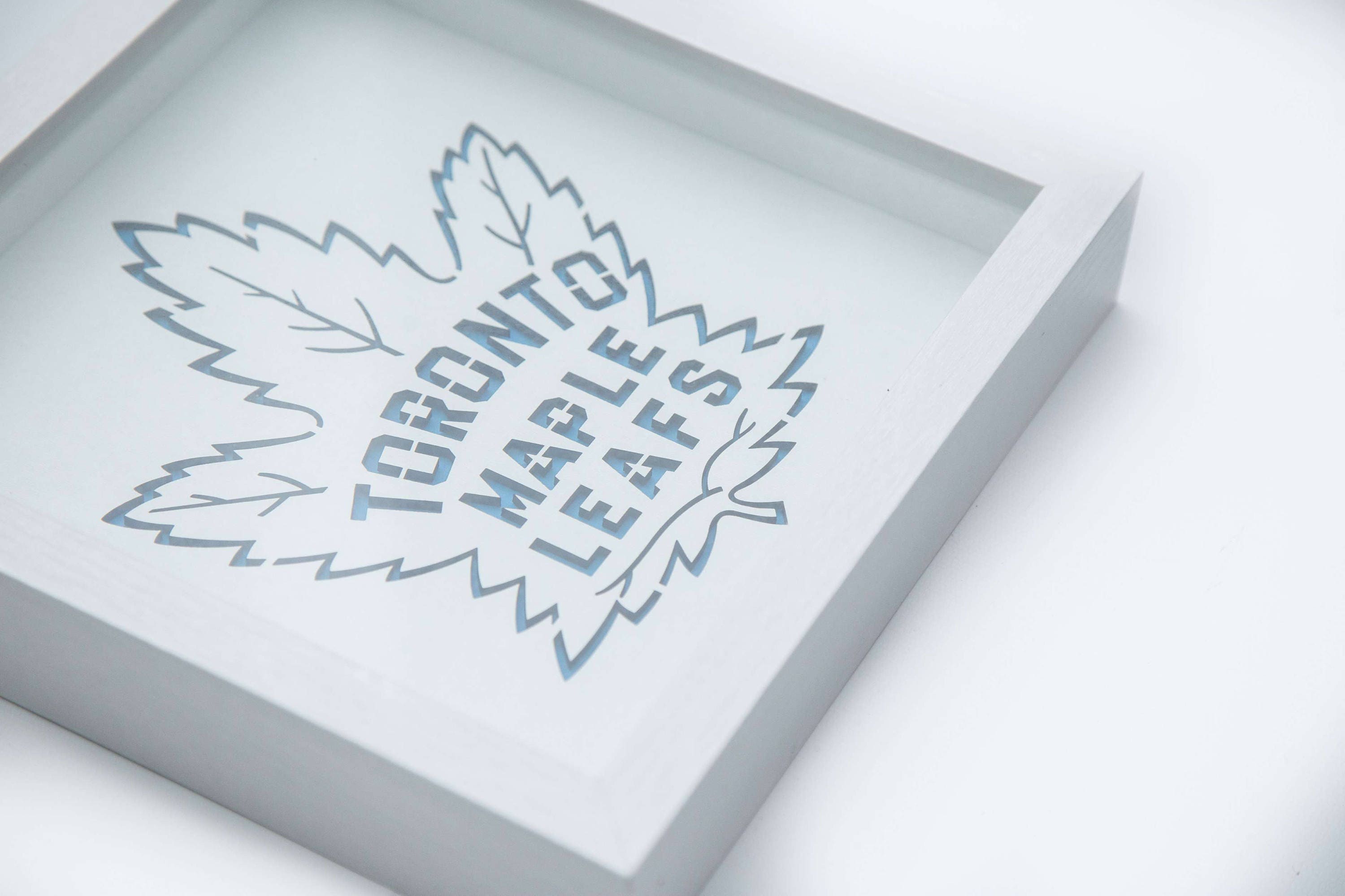 Toronto Maple Leafs 3D Stencil Art Shadow Box | Etsy