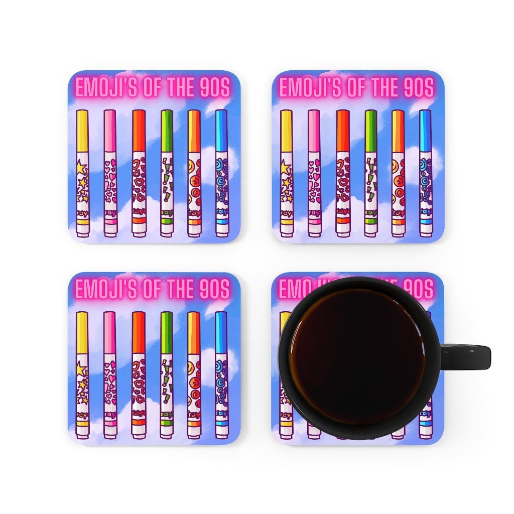 Emoji's of the 90s, 90's Nostalgia Coasters, 90s Retro, 90s Toys, 90s ...