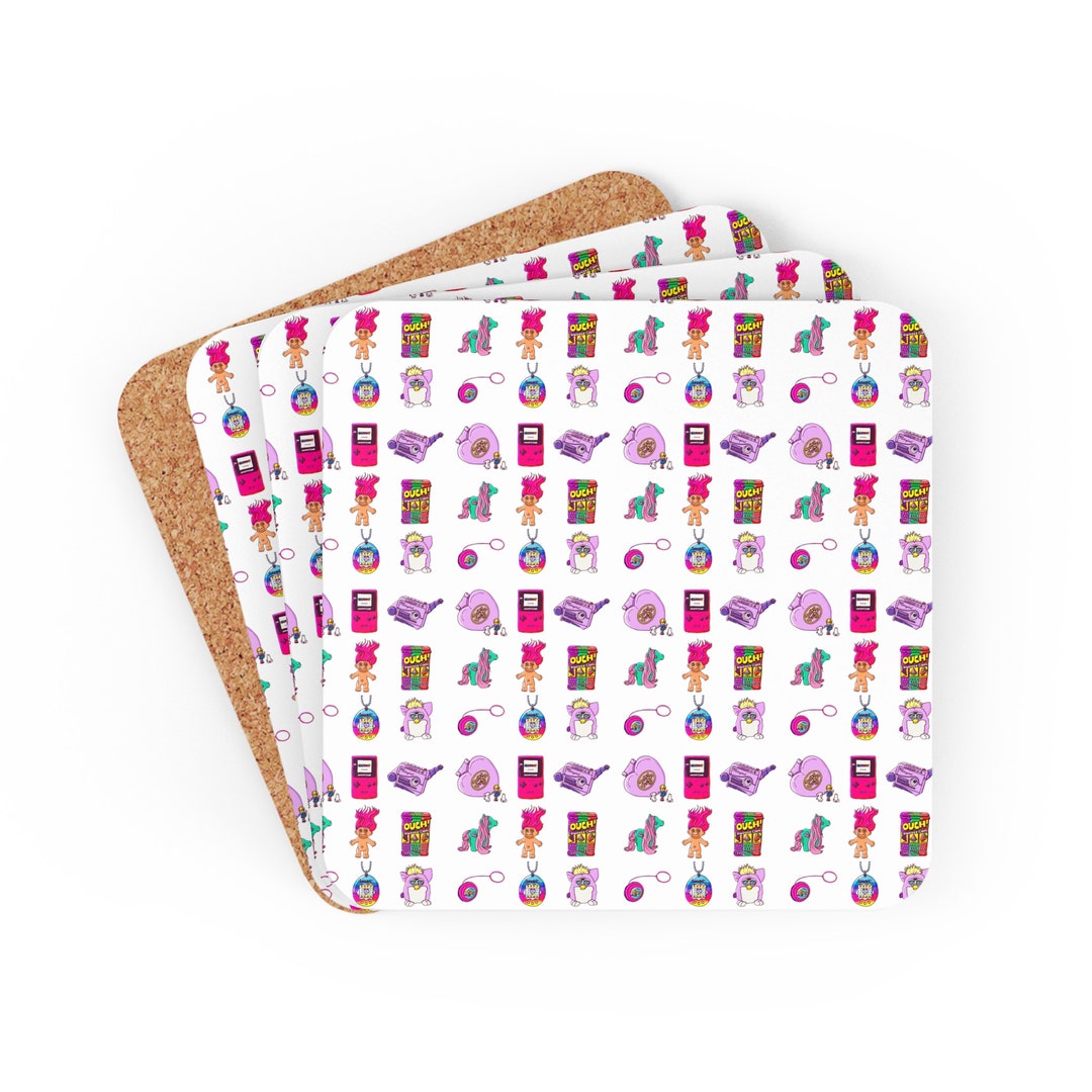 90's Swag Coaster Set, Nostalgia Coaster Set, 90's Gift - Etsy