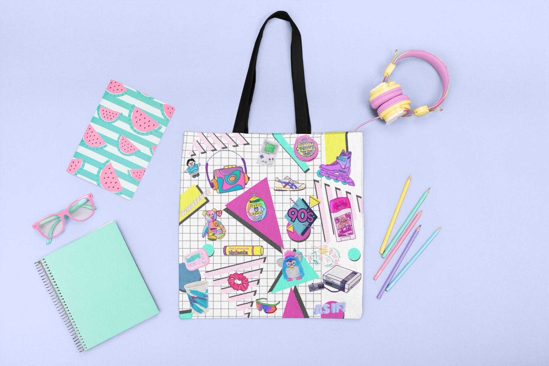 Epic 90's Tote Bag, 90's Fashion, 90's Gifts, 90s Accessories, 90s ...