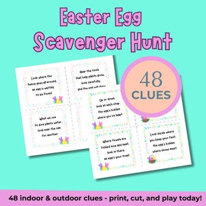 Outdoor Easter Scavenger Hunt for Kids, Egg Hunt, Spring Egg Hunt ...
