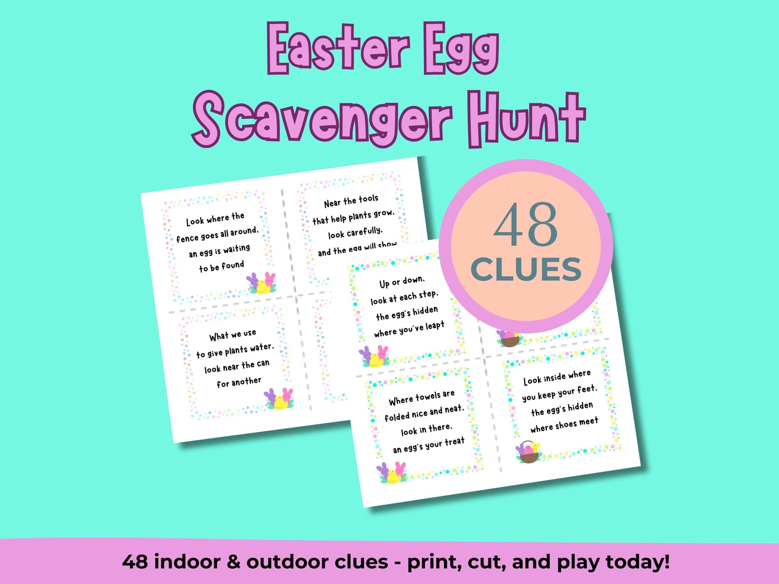 Outdoor Easter Scavenger Hunt for Kids, Egg Hunt, Spring Egg Hunt ...