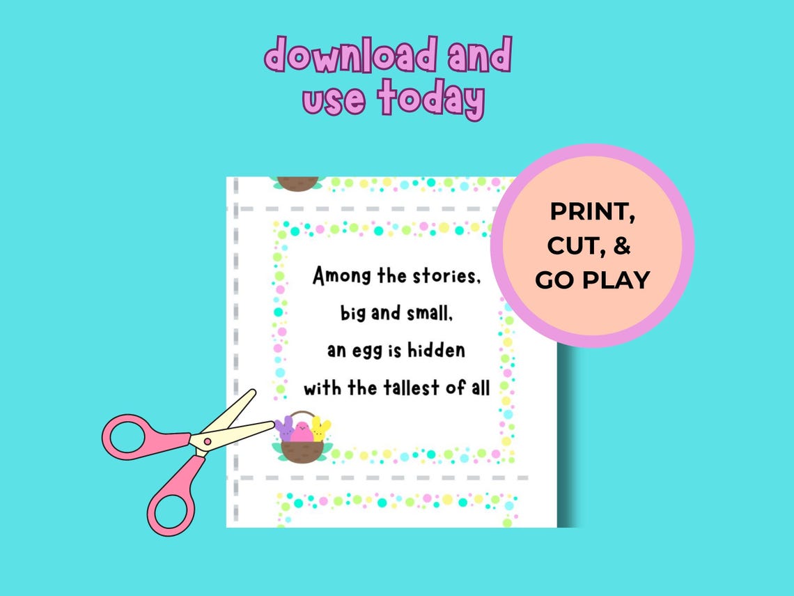 Outdoor Easter Scavenger Hunt for Kids, Egg Hunt, Spring Egg Hunt ...