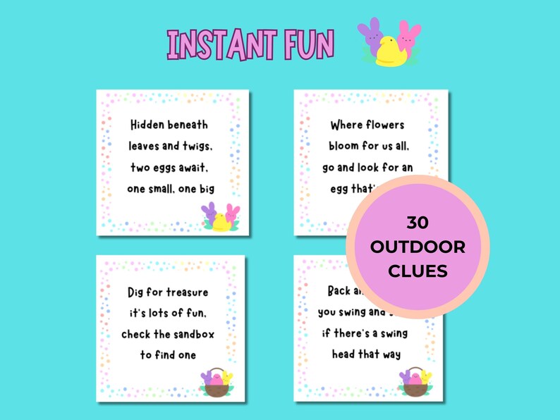 Outdoor Easter Scavenger Hunt for Kids, Egg Hunt, Spring Egg Hunt ...