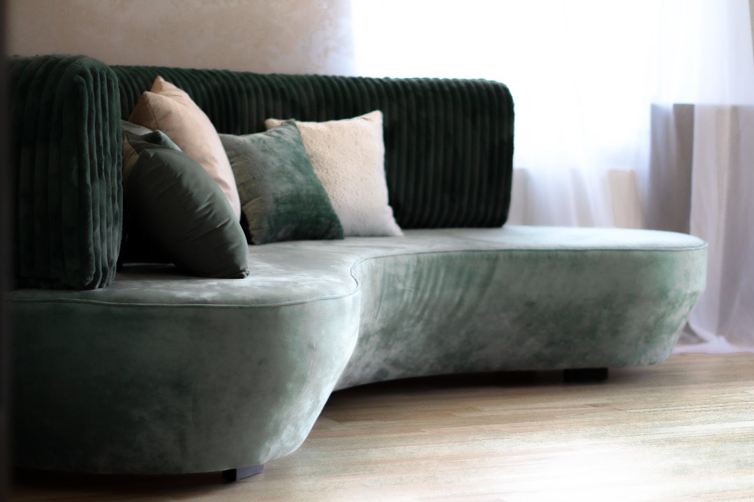 Curved Sofa Round Couch for Living Room and Lobby - Etsy