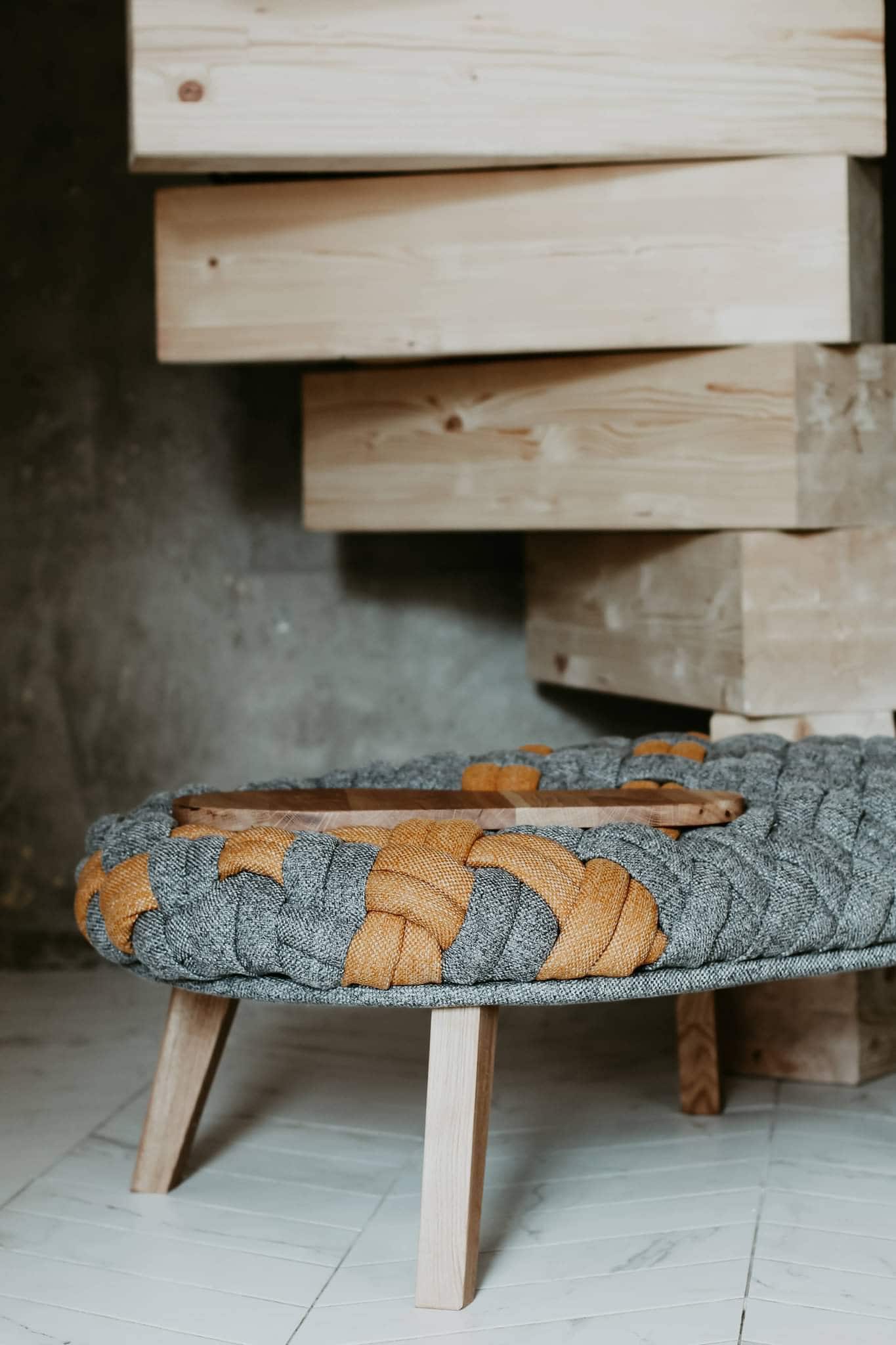 Ottoman Pouf Coffee Table, Multifunctional Seating, Stool, Footstool ...