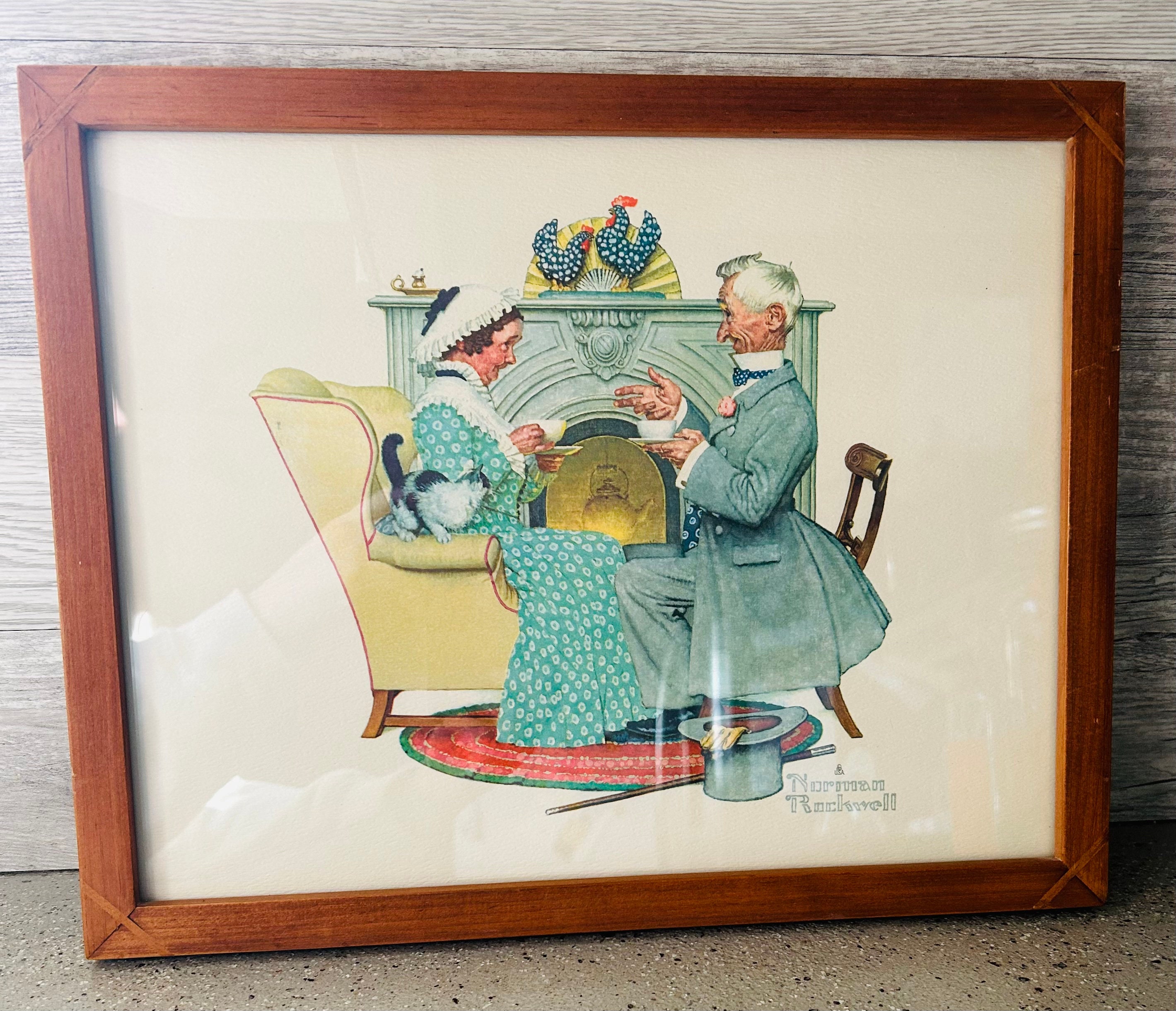 Vintage Framed Norman Rockwell Print - Etsy