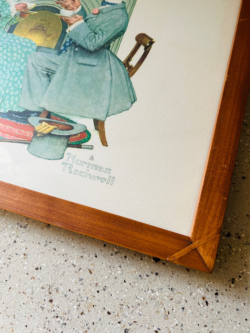 Vintage Framed Norman Rockwell Print - Etsy