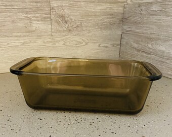 Vintage Pyrex 213 Clear Glass Rectangular Bread Loaf Pan, 1.5 L Baking ...