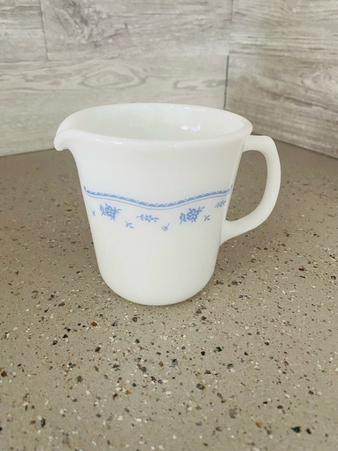 Vintage Pyrex Creamer Glass/pitcher in Pattern Floral Morning Blue - Etsy
