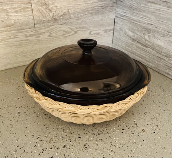 Vintage Amber Glass Pyrex Glass 1.5L Casserole Dish With - Etsy